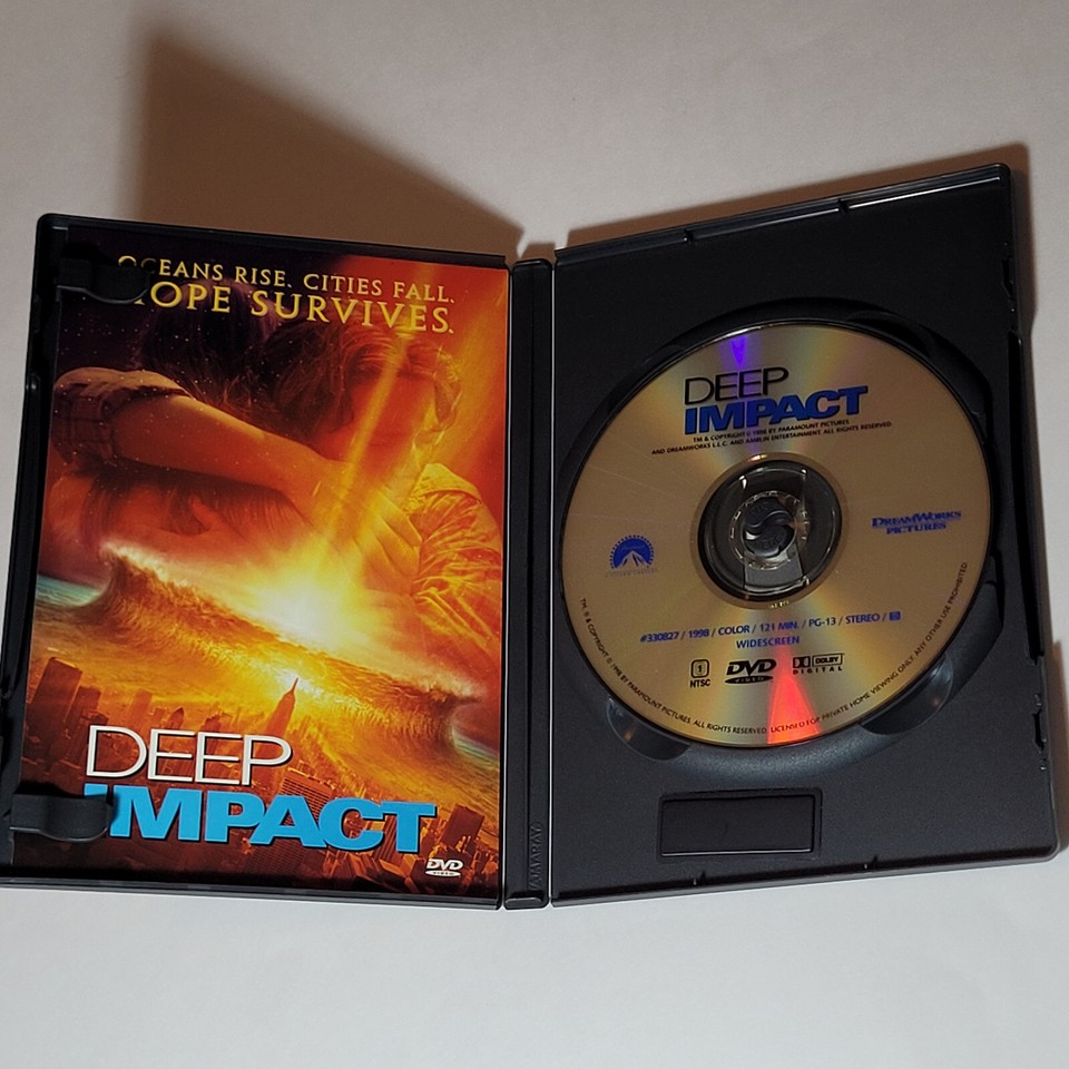Deep Impact (DVD, 1998) Robert Duvall Tea Leoni Elijah Wood Free 1-Day ...
