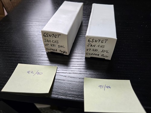 SYLVANIA VT-231 JAN-CHS-6SN7GT Preamp Tubes Pair Test Excellent | eBay