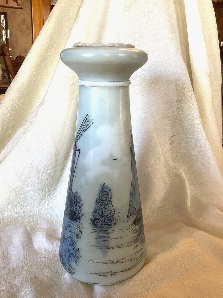 ANTIQUE DELPH STYLE 20" TALL OIL LAMP. BEAUTIFUL & RARE | eBay