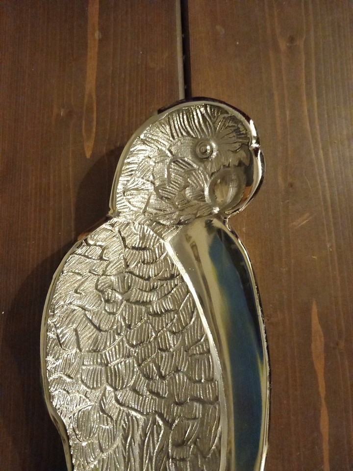 Laura Ashley Silver Colour Parrot Bird Striking Very Large Trinket Dish ...
