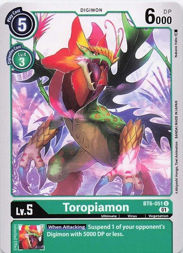 Toropiamon BT6-051 Digimon Card Game Common TCG NM | eBay
