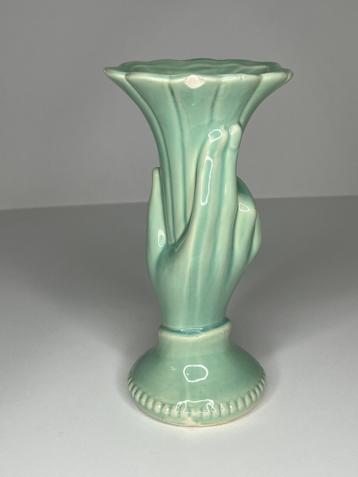 Vintage Lady Hand Vase Planter USA Vanity Powder Room MCM French ...