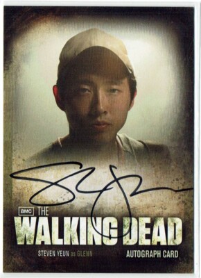 The Walking Dead TWD Season 2 2012 Auto Autograph A4 Steven Yeun as ...