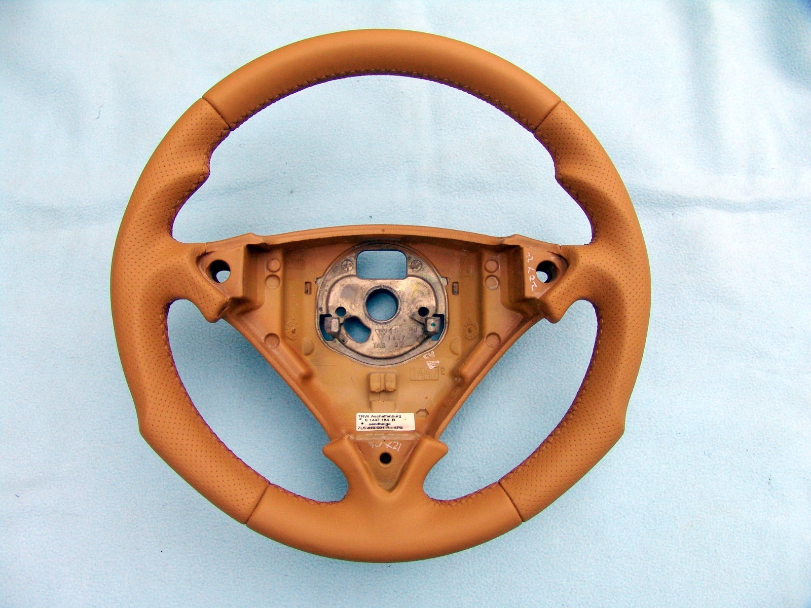 PORSCHE CAYENNE STEERING WHEEL, SANDBEIGE, ERGONOMIC INLAYS, NEW ...