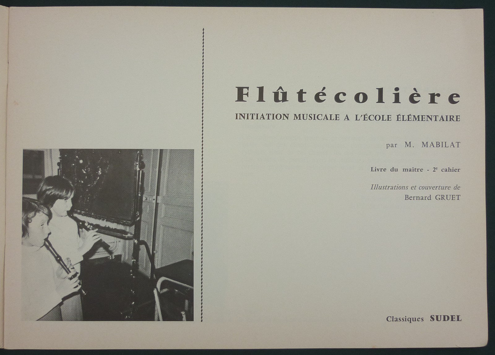 FLUTECOLIERE - INITIATION MUSICALE FLUTE A BEC 2 LIVRES MAITRE CHANTS POPULAIRES | eBay