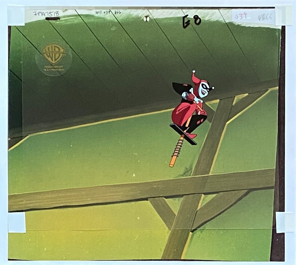 BRUCE TIMM rare HARLEY QUINN cel E8 World's Finest Part 1 BTAS COA Pogo ...