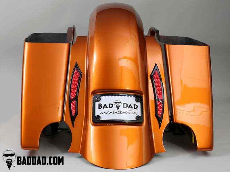 Bad Dad 992 Custom Red LED Filler Panel Turn Signals Taillights Black ...