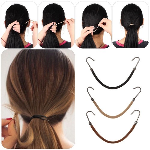 Women Thick/Curly Hair Styling Tools Hook Ponytail Hair Bands Hair hooks | eBay Australia