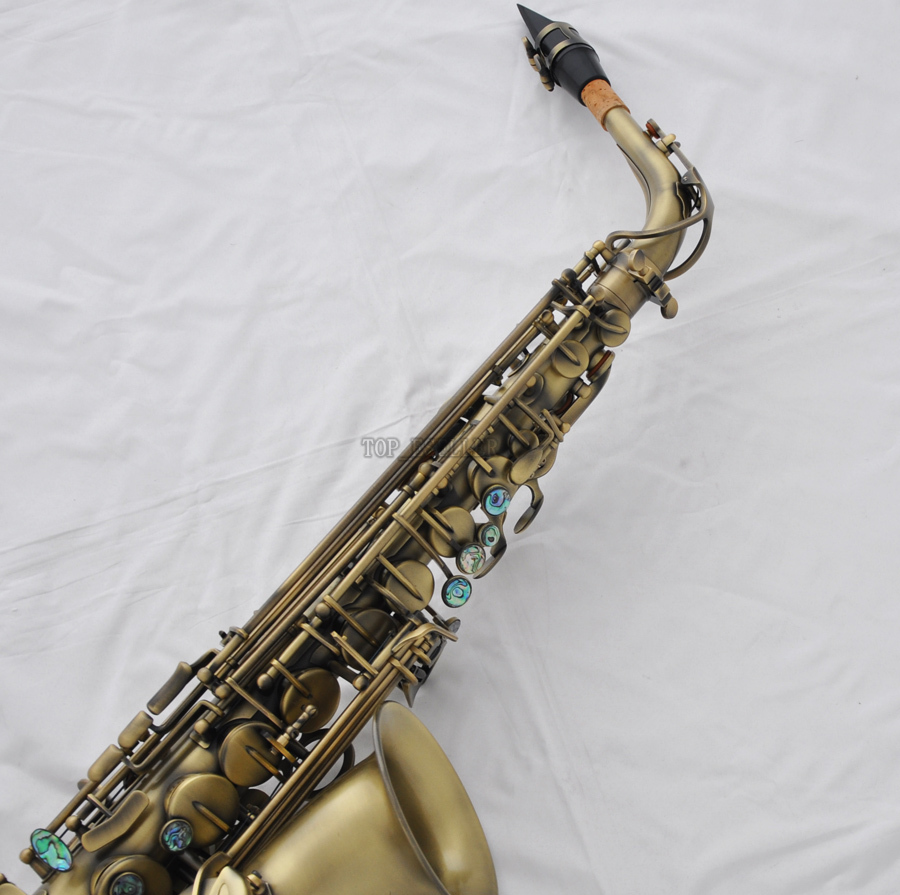 Prof New Antique Alto Saxophone Eb Sax High F# Abalone Shell Keys with ...