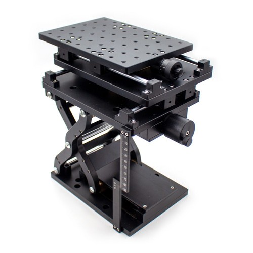 XYZ 3 Axis Moving Table Portable Slide Table Manual Translation Stage ...