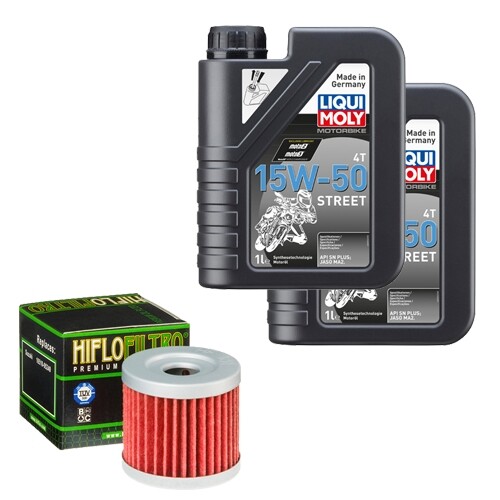 Hyosung GV 250 Aquila KM4MJ51A Bj. 2003, LM 15W-50 Street 2L, HiFlo ...