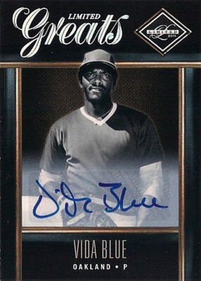 VIDA BLUE 2011 Panini Limited Greats Autograph /499 Oakland Athletics ...