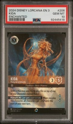 Disney Lorcana Kida Protector of Atlantis 206/204 Enchanted 🔥 PSA 10 ...