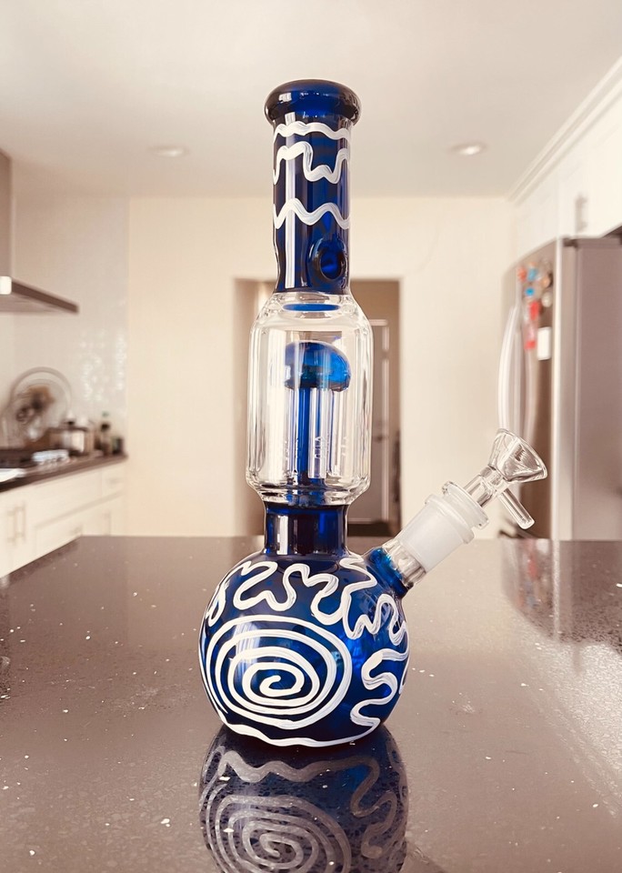10" Premium Thick Heavy Glass Beaker Bong Imitation Ceramics Water Bong ...