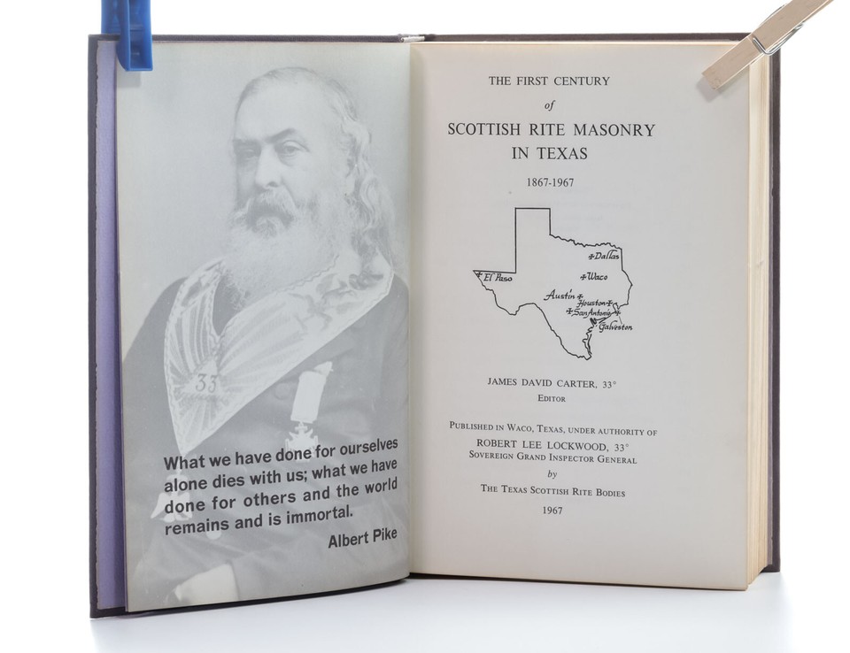 Scottish Rite Masonry In Texas 1867-1967 Book Masonic Freemasonry ...