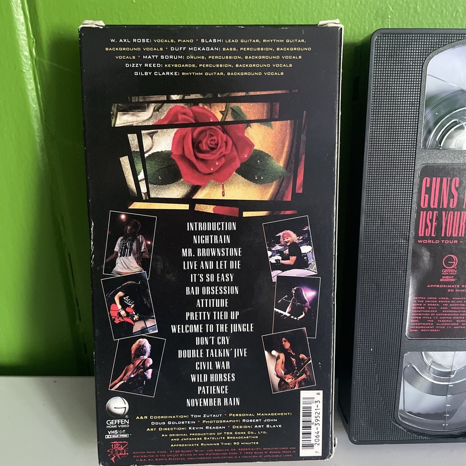 1992 Guns N’ Roses “Use Your Illusion 1” VHS Tape! World Tour, Tokyo, Slash Axl | eBay