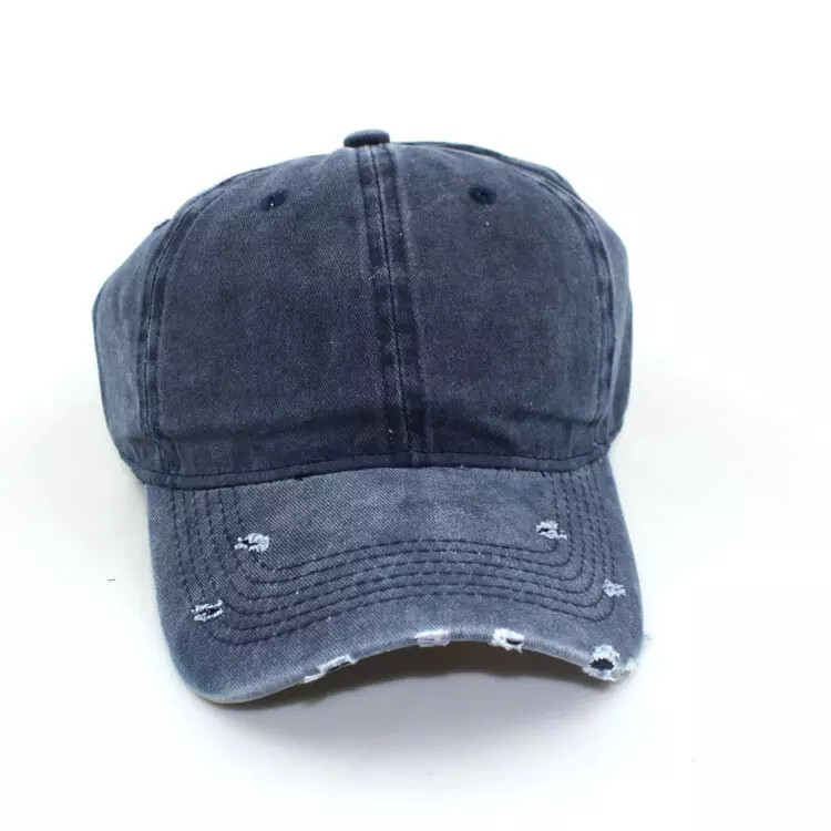 Cap Hat Vintage Distressed 100% Cotton Solid Polo Denim Baseball Ball ...