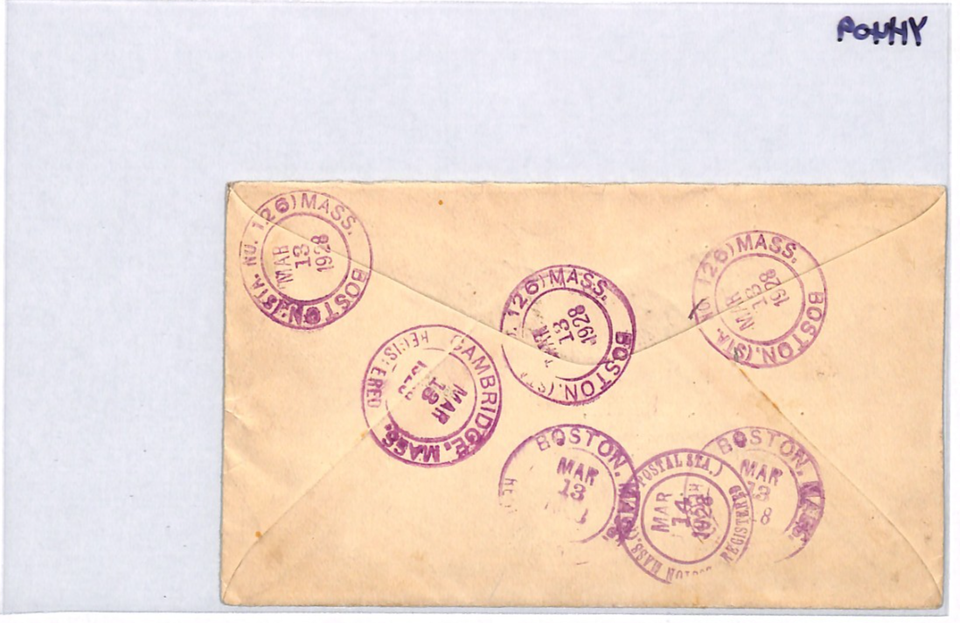 USA SPECTACULAR FRANKING Cover 3c *IMPERFORATES*{5} 1928 Boston ...