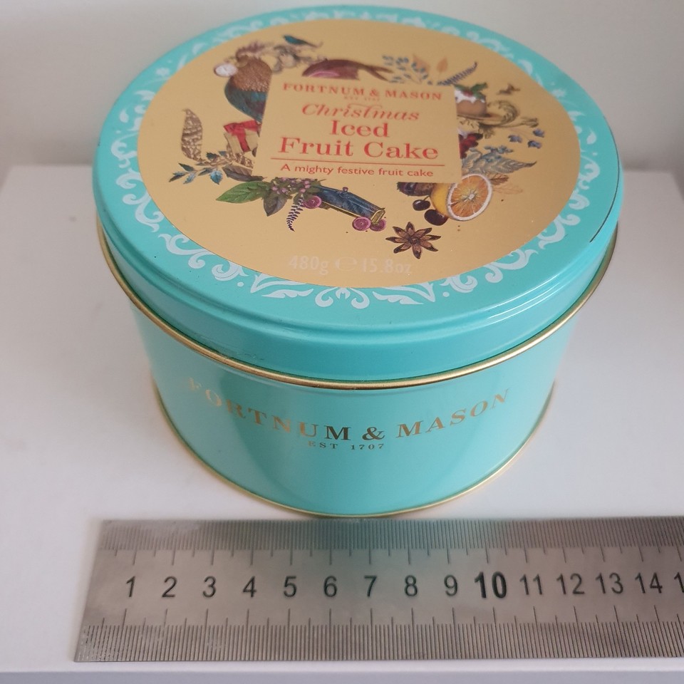 Fortnum And Mason Christmas Ice Fruit Cake round Empty Tin VGC | eBay UK