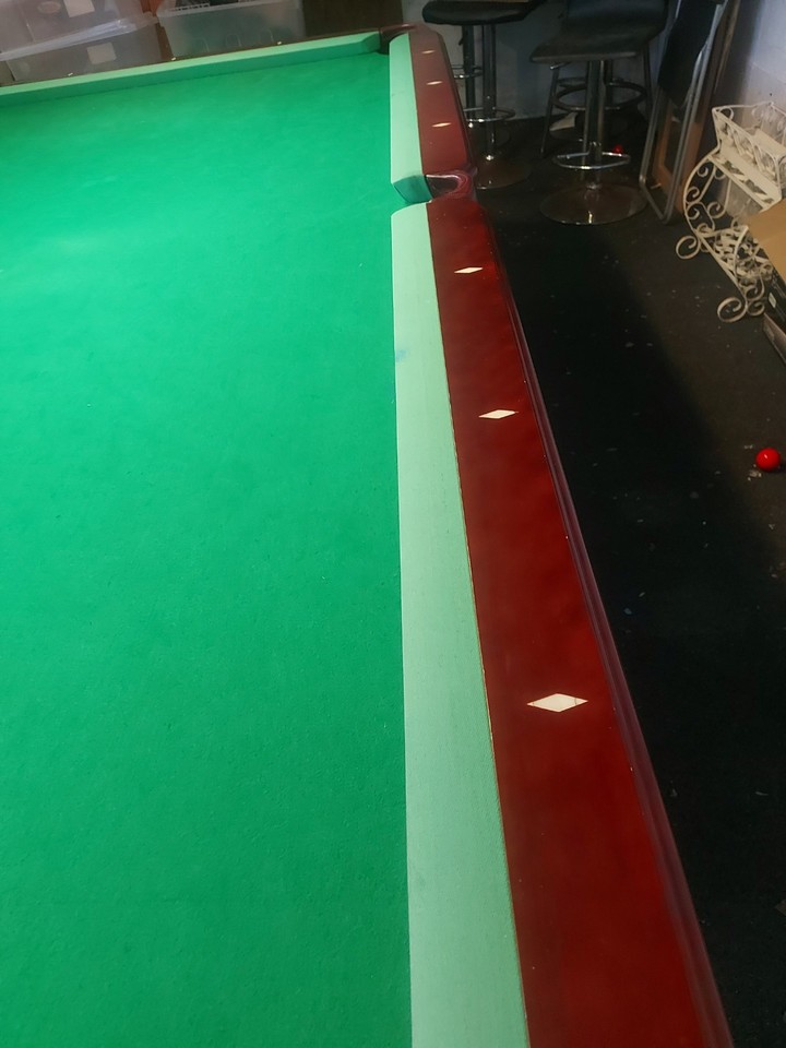 Very Nice 3 Slated Pool Table To Include Rest And Pool Balls And ...