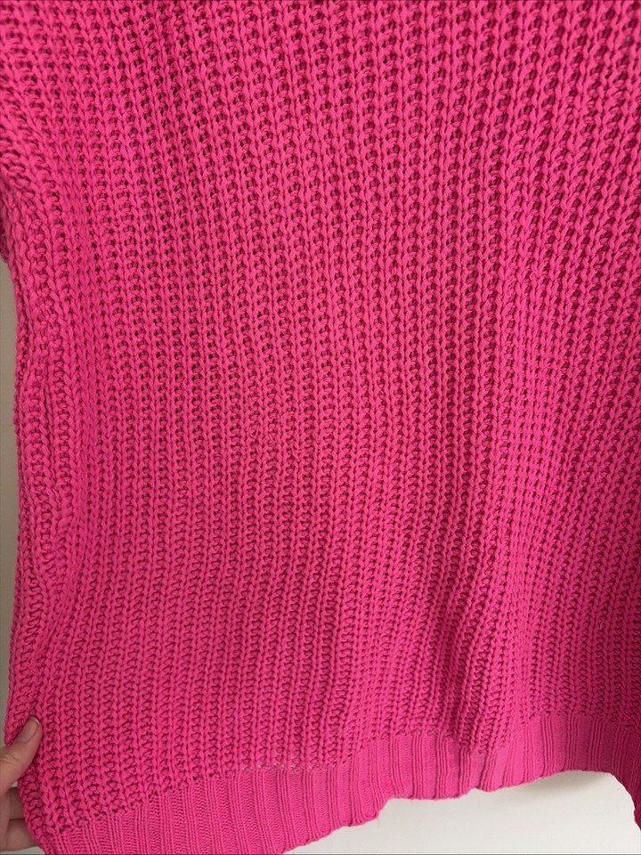Boohoo Bright Pink Knit Jumper Size 28 Faulty | eBay UK