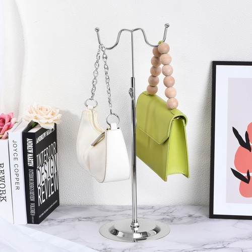 2Pcs(16.1-28.7)" Purse Display Stand, Adjustable Double Hook Handbag ...
