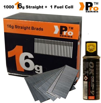 Paslode Hitachi Bostitch 1000 16G Second Fix Finish Nails + 1x Fuel ...