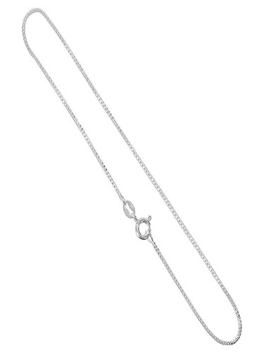 1MM Solid 925 Sterling Silver Italian Diamond Cut Box Chain Anklet 9 ...