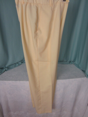 Koret Slacks Pants 08 Yellow Polyester Rayon Blend 28 ins waist before ...