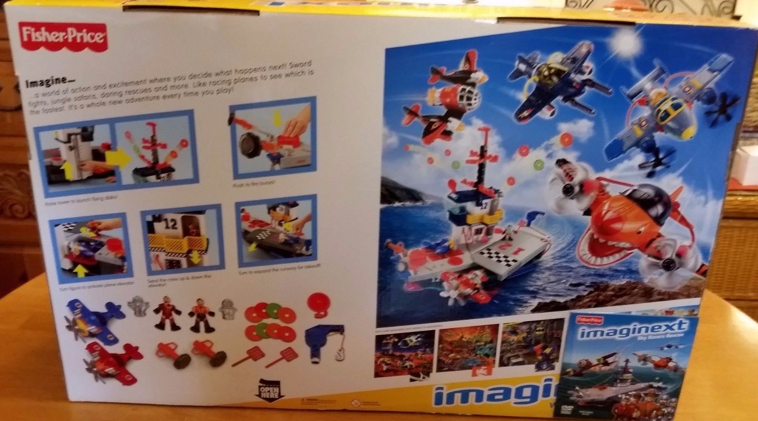 NEW Fisher Price Imaginext Sky Racers Aircraft Carrier Maverick Pilot ...