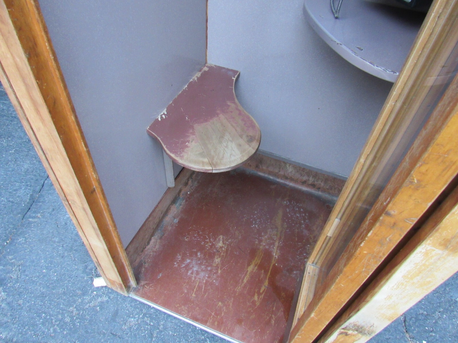 1940-50s Vintage INDOOR WOODEN TELEPHONE BOOTH w/ PHONE Original used ...