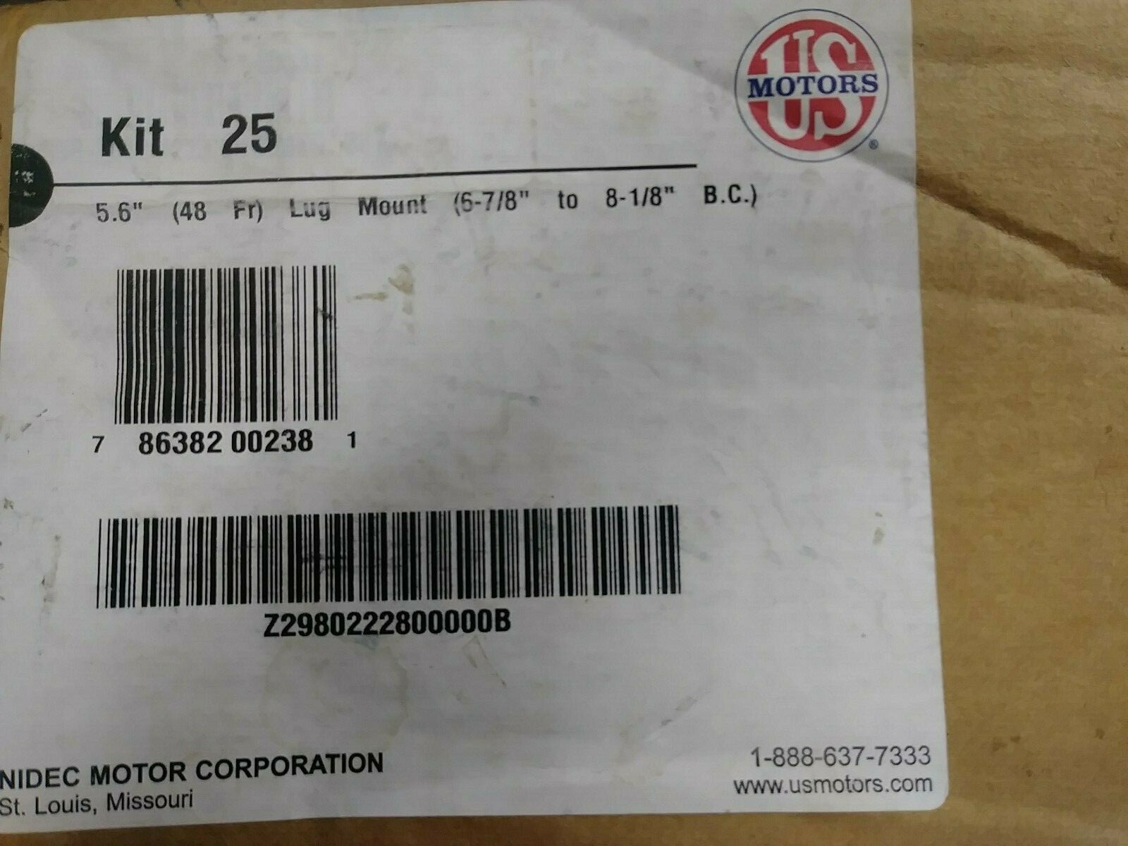 NIDEC 25 BELLY BAND MOUNT KIT FOR 5.6" DIAMETER MOTOR NEW IN BOX | eBay