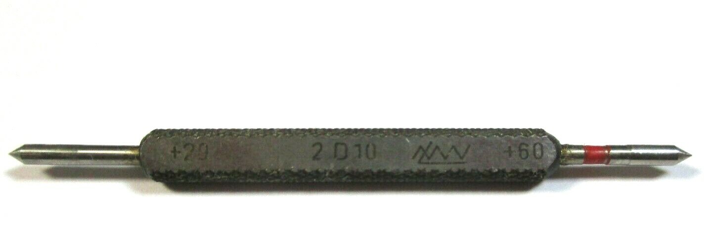 LMW Grenzlehrdorn Ø 2 Passung D10 Gut / Ausschuß Neu Prüfdorn Lehrdorn ...