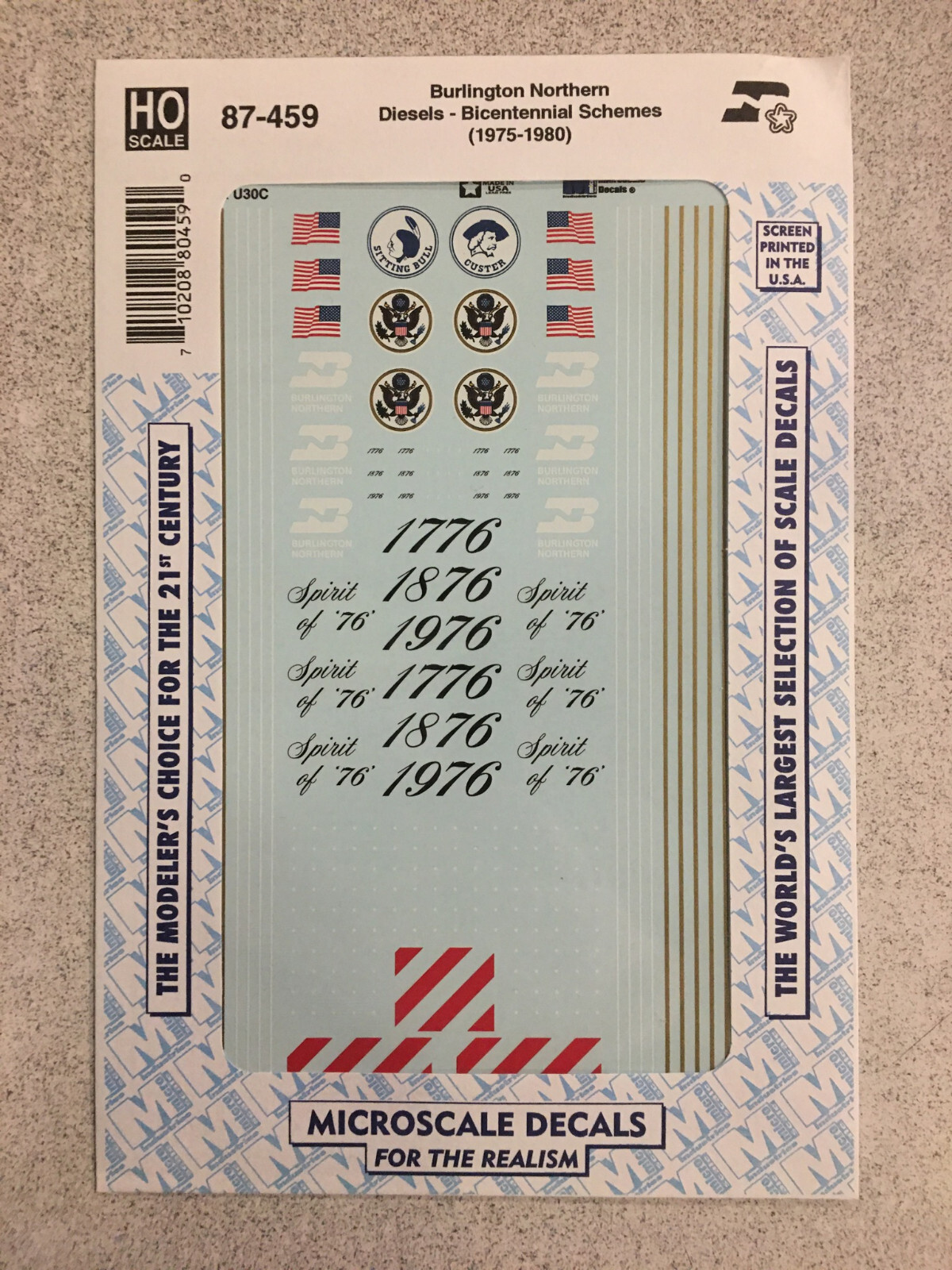 HO Scale Microscale Decals Burlington Northern RR Locomotive ...