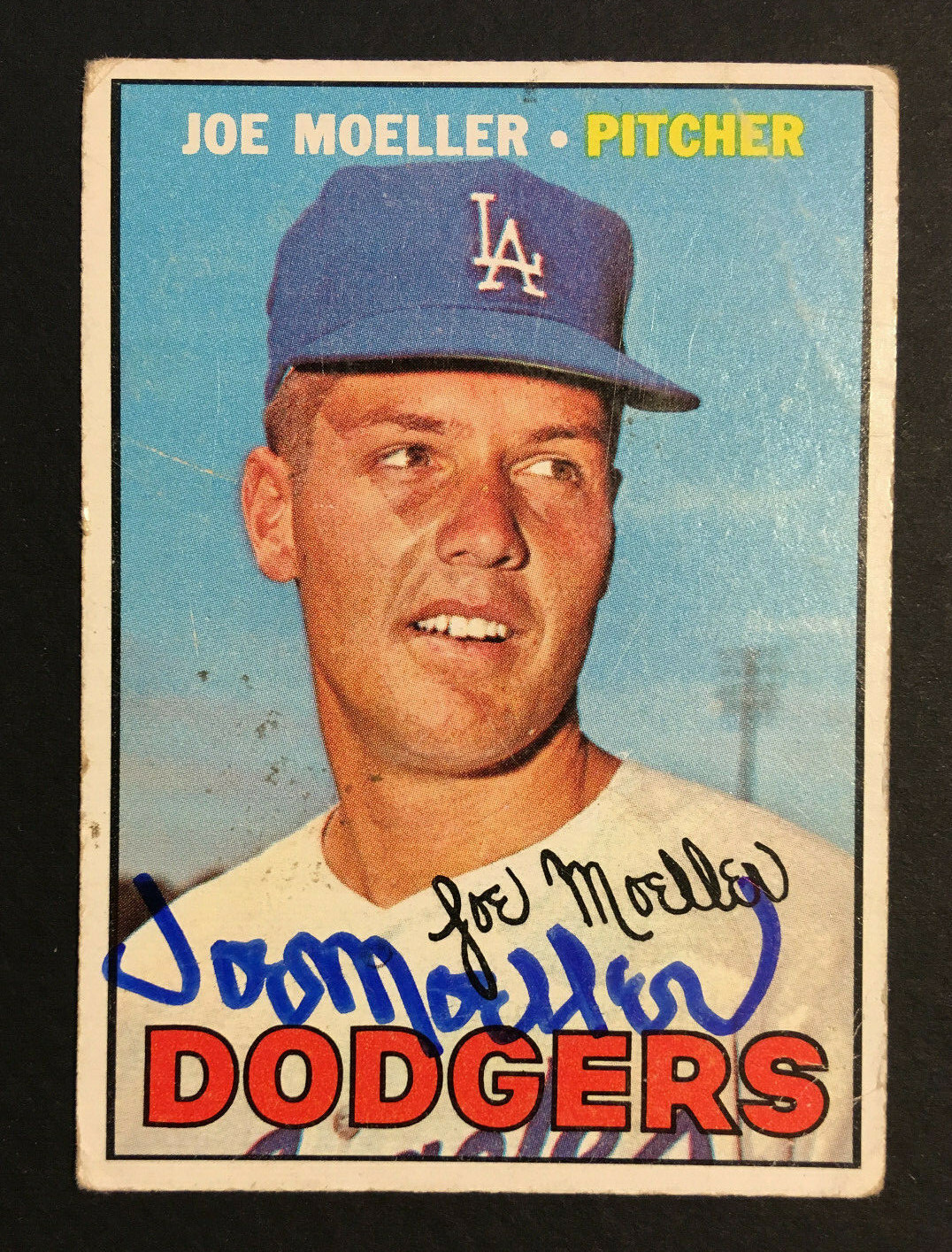 Joe Moeller Dodgers signed 1967 Topps baseball card #149 Auto Autograph ...