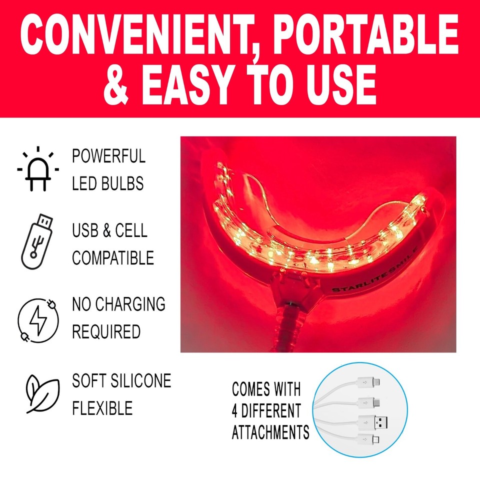 Gum Stimulator Red Light Therapy Device | Red Light Gum Support LED ...