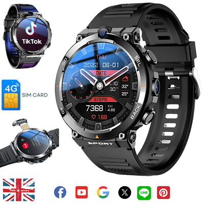 4G Dual Camera Smartwatch, NFC GPS Waterproof Fitness Tracker, Android ...