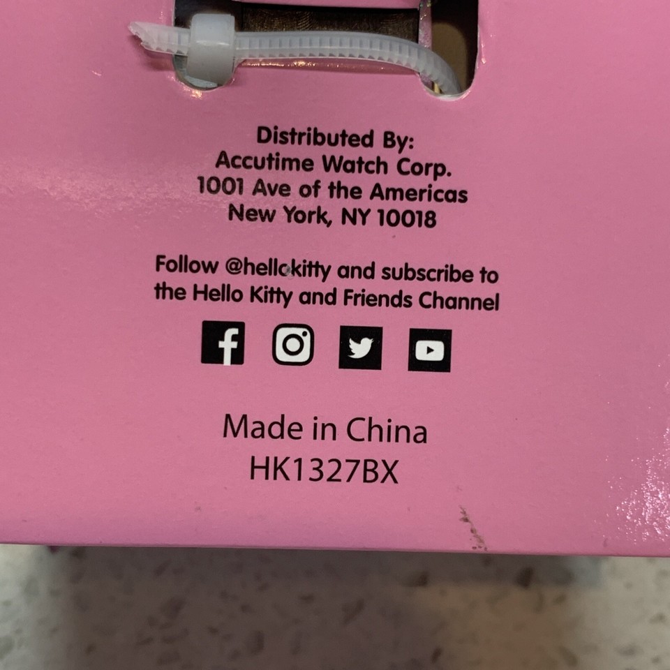 Hello Kitty Watch Pastel Pink Sparkle Band New In Box Jewelry | eBay