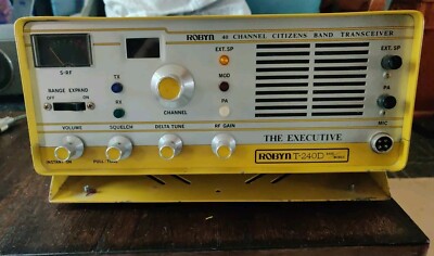 Robyn T-240D 40 Channel CB Radio The Executive Yellow Bird Base Mobile ...