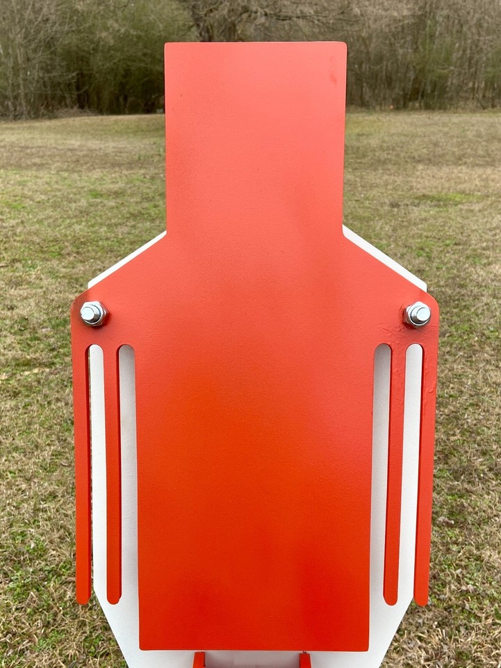 RINGER 12"x24" 3/8" AR500 STEEL REACTIVE SHOOTING TARGET A&B/C ZONE w ...