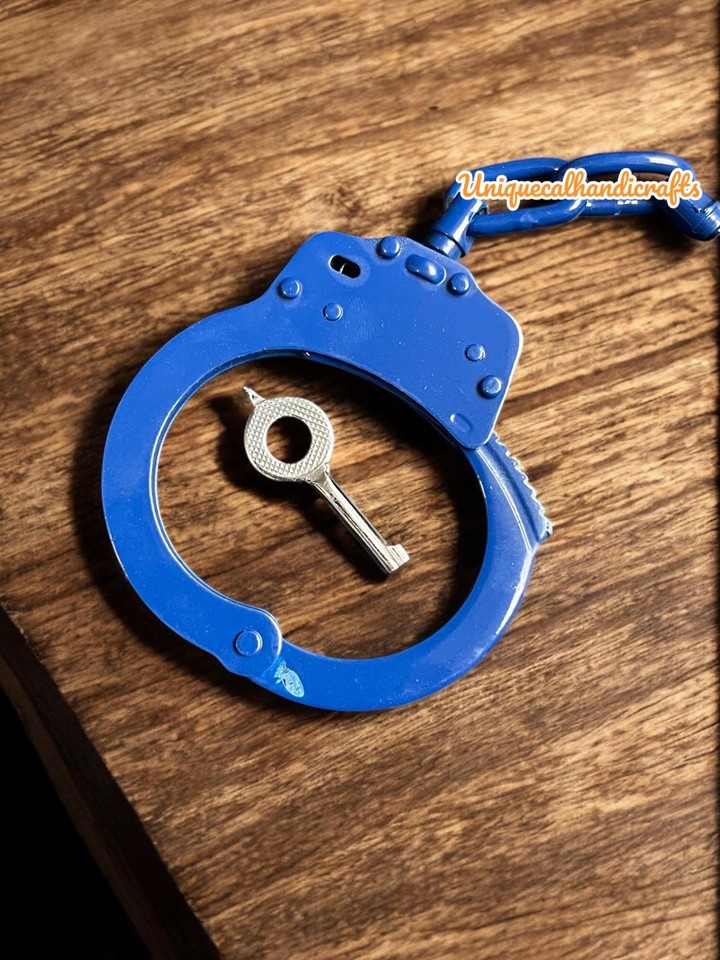 Blue Colour maximum Handcuffs I metal handcuffs I Adjustable I with 2 ...