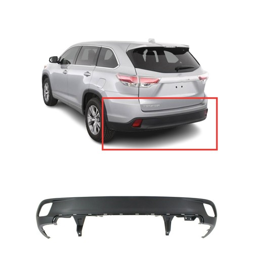 Primed Rear Lower Bumper Cover Fascia for 2014-2019 Toyota Highlander ...