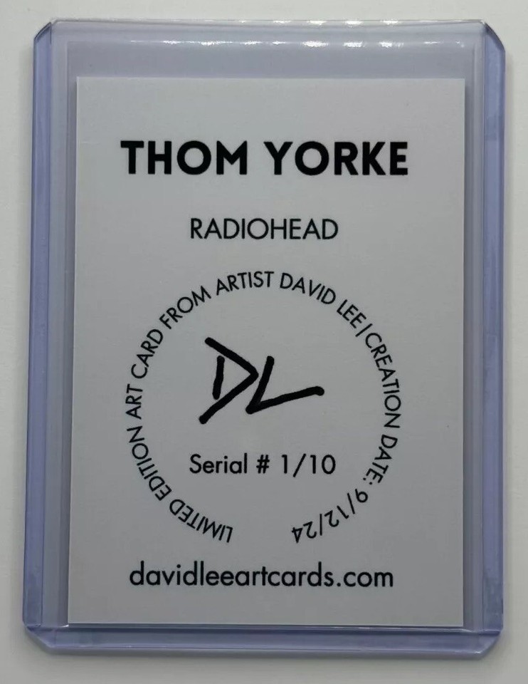 Thom Yorke Limited Edition Artist Signed "Radiohead" Trading Card 1/10 ...