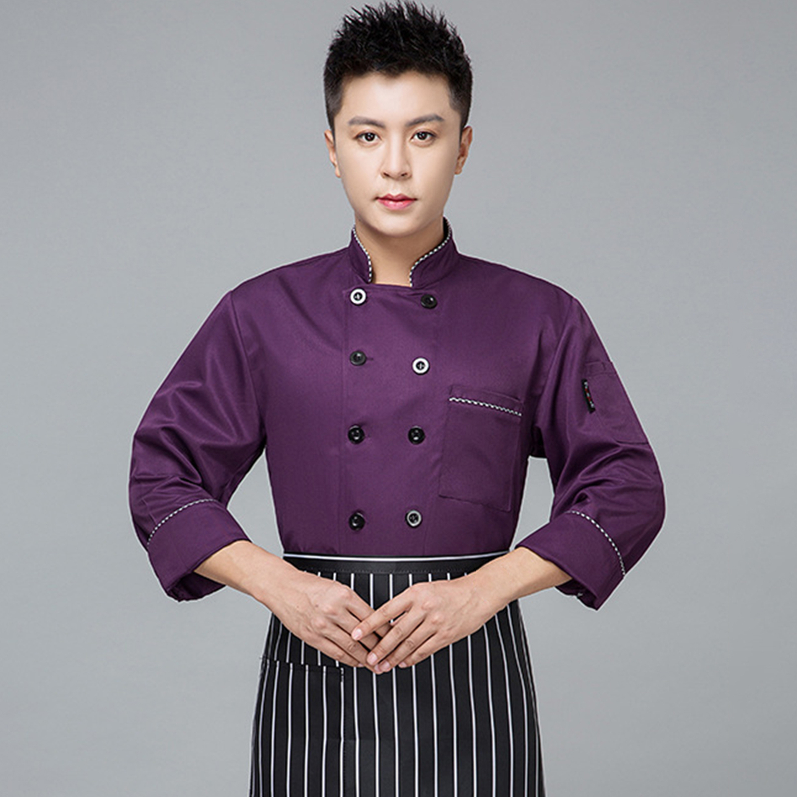 Men Uniform Pocket Breathable Colorfast Men Uniform Comfortable | eBay