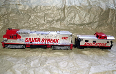 VTG Tyco HO Scale Silver Streak Diesel Locomotive #4301 & Caboose Car ...