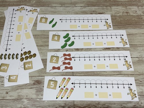 Number Line Count on - Math Center - Dry Erase - 30 Laminated Activity ...
