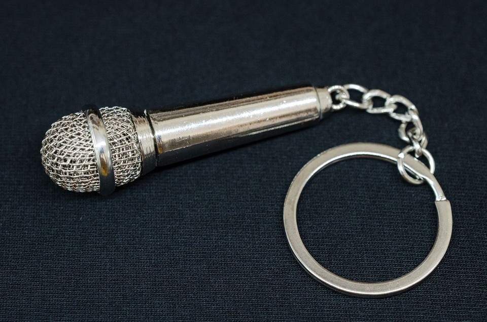 Microphone Keychain Miniblings Micro Music Musician MC Singer Singing ...
