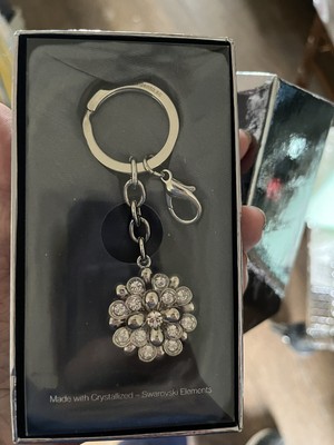 Argento SC Keychain Silver with White Crystals New | eBay