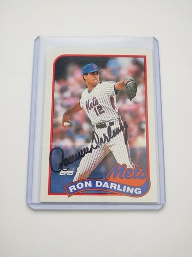 Ron Darling 1989 Topps #105 New York Mets Baseball Card IP Auto ...
