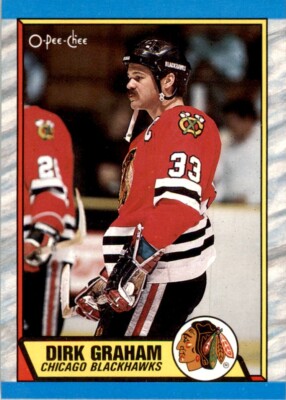 1989-90 O-PEE-CHEE DIRK GRAHAM CHICAGO BLACKHAWKS #52 | eBay